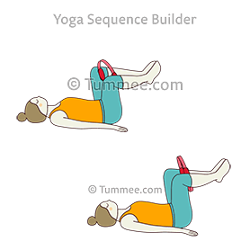 Raised Legs Pose Knees Bent Pilates Ring Press (Uttana Padasana Nata ...