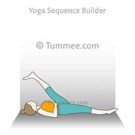 Reclined Hand To Big Toe Pose A Wall Variation Yoga (Supta Hasta ...