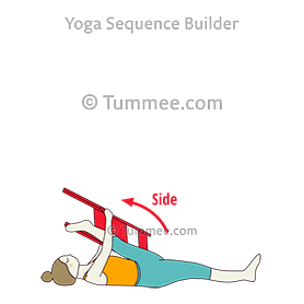 Dőlt kéz a nagylábujjhoz póz B Összecsukható Szék Jóga (Supta ...