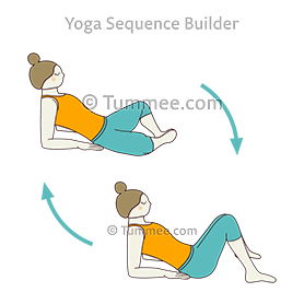 Reclined Pose On Elbows Clam Shell Legs Flow Preparatory-Poses | Tummee.com