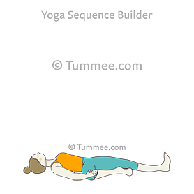 Reclining Hand Knee Side Pose Yoga (Supta Vrksasana Prep) | Yoga ...