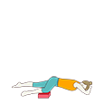 Resting Half Frog Pose Knee Block Yoga (Vishraam Ardha Bhekasana Janu ...
