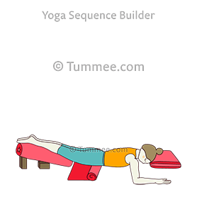 Reverse Corpse Pose Legs Bolster On Blocks Yoga(Advasana Pada Bolster ...