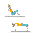 Reverse Table Top Pose Prep (Ardha Purvottanasana Prep) Sanskrit ...
