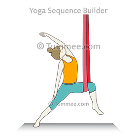 Reverse Warrior Pose Hip Aerial (Viparita Virabhadrasana Kati Aerial ...