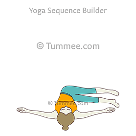 Revolved Abdomen Pose Floating Leg (Jathara Parivartanasana Floating ...