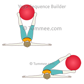 Revolved Abdomen Twist Pose Legs Ball Flow (Jathara Parivartanasana ...