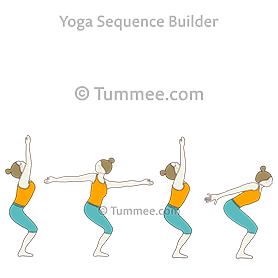 Revolved Chair Pose Flow Yoga(Parivrtta Utkatasana Vinyasa)| Yoga ...