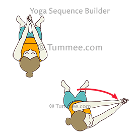 Revolved Corpse Pose Arms Extended Kali Mudra Flow (Parivrtta Savasana ...