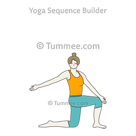 Revolved Crescent Low Lunge Pose Hand Knee (Parivrtta Anjaneyasana ...