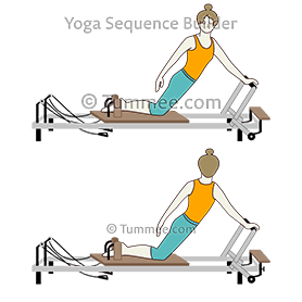 Kneeling Pose Hug A Tree Exercise Pilates Reformer Yoga | Yoga ...