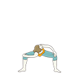 Spider Pose Yoga (Utkata Konasana Variation Uttanasana Crossed Hasta On ...