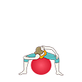 Goddess Pose Hands Behind Head Side Bend Ball (Parsva Utkata Konasana ...