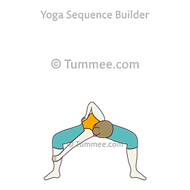 Revolved Goddess Pose Hand Lower Back (Parivrtta Utkata Konasana Hasta ...