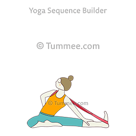 Sage Twist Pose Strap Yoga (Marichyasana Strap) | Yoga Sequences ...