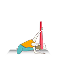 Half Butterfly Pose One Leg Raised Aerial (Ardha Baddha Konasana Urdhva ...