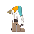 Hamstring Knees Stretch Exercise Pilates Chair Levelup-Poses | Tummee.com