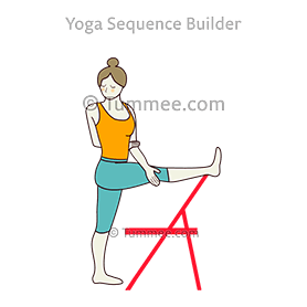 Revolved Hand To Big Toe Pose Foot Chair Variation (Parivrtta Hasta ...