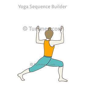 Revolved High Lunge Pose Cactus Arms Yoga(Parivrtta Ashta Chandrasana ...