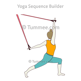 Revolved High Lunge Pose Hands Trx Trapeze Aerial (Parivrtta Ashta ...