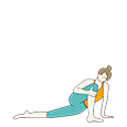 Revolved Low Lunge Pose Hip Floor Yoga (Parivrtta Anjaneyasana Kati ...