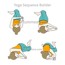 Revolved Reclined Eagle Pose Arm Lock Flow Yoga(Parivrtta Supta ...