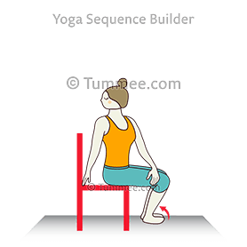 Revolved Seated Chair Pose Legs Side Yoga(Parivrtta Chair Tadasana ...