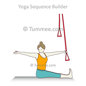 Revolved Staff Pose Hand Trapeze Aerial (Parivrtta Dandasana Hasta ...