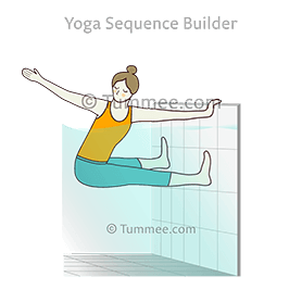 Wide Legged Forward Bend Pose Aqua (Parsva Prasarita Padottanasana Aqua ...