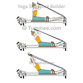 Rowing Exercise Flat Back Pilates Reformer Levelup-Poses | Tummee.com