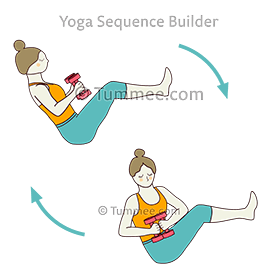 Russian Twist Exercise Weights Levelup-Poses | Tummee.com