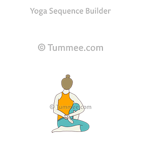 Sage Twist Pose B Slight Forward Bend Yoga (Marichyasana B Variation ...
