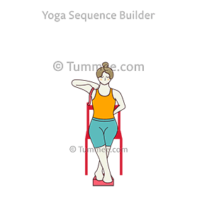 Seated Chair Cow Face Pose Feet Block Hands Strap (Upavishta Chair ...