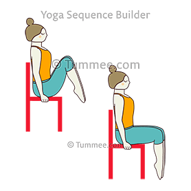 Seated Chair Double Toe Taps Yoga| Yoga Sequences, Benefits, Variations ...