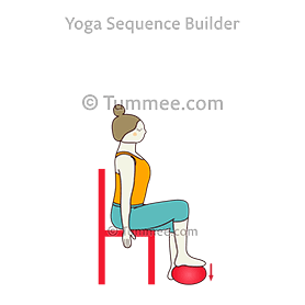 Seated Chair Hamstring Press Ball Under Foot Yoga| Yoga Sequences ...