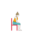 Seated Forward Fold Pose Chair Hands Thighs (Upavishta Uttanasana Chair ...