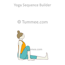 Seated Half Wind Release Pose Hands Floor (Upavistha Ardha Pawan ...