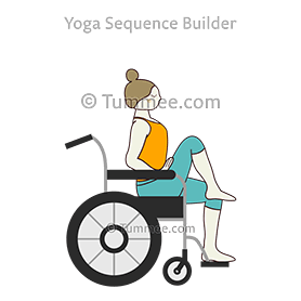 Seated Half Wind Release Pose Wheelchair Variation (Upavishta Ardha ...