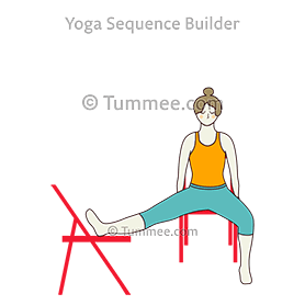 Seated Hand To Big Toe Two Chairs Yoga (Upavishta Hasta Padangusthasana ...