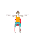 Seated Five Pointed Star Pose Chair Yoga (Utthita Tadasana Chair ...