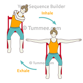 Ülő hegyi póz ölelés oldalra hajlított karok kifelé áramlásban ...