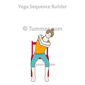 Istuva Mountain Pose Hugs Side Bend Chair (Parsva Upavishta Tadasana ...