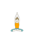 Seated Mountain Pose In Auspicious Pose Yoga (Parvatasana In ...