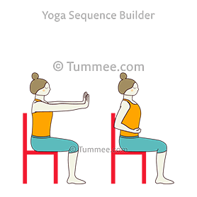 Seated Plank Pose Arms In Out Chair Flow Yoga (Upavishta Phalakasana ...