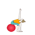 Revolved Goddess Pose Ball (Parivrtta Utkata Konasana Ball) Preparatory ...