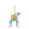 Seated Goddess Pose Chair Variation (Upavishta Utkata Konasana Chair ...
