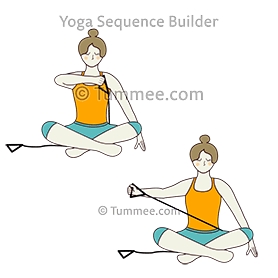 Variasjoner av motstandsbånd for horisontal abduksjon i sittende ...