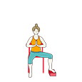 Seated Tree Pose Foot Side Chair (Upavistha Vrksasana Pada Parsva Chair ...
