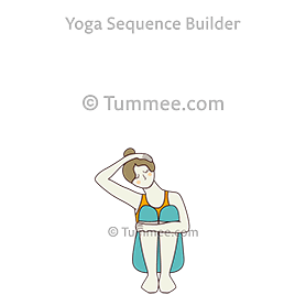 Seated Wind Release Pose Neck Stretch Yoga (Upavishta Pawanmuktasana ...