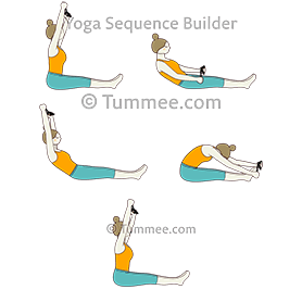 Short Box Roll Back Exercise Resistance Band Levelup-Poses | Tummee.com